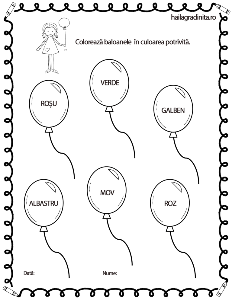 Învățăm culorile – fișe de lucru pentru preșcolari (1)